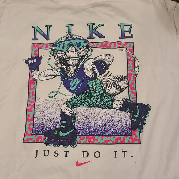 Nike | Shirts | L Nike Just Do It Gator Shaka Rollerskates Walkman T ...
